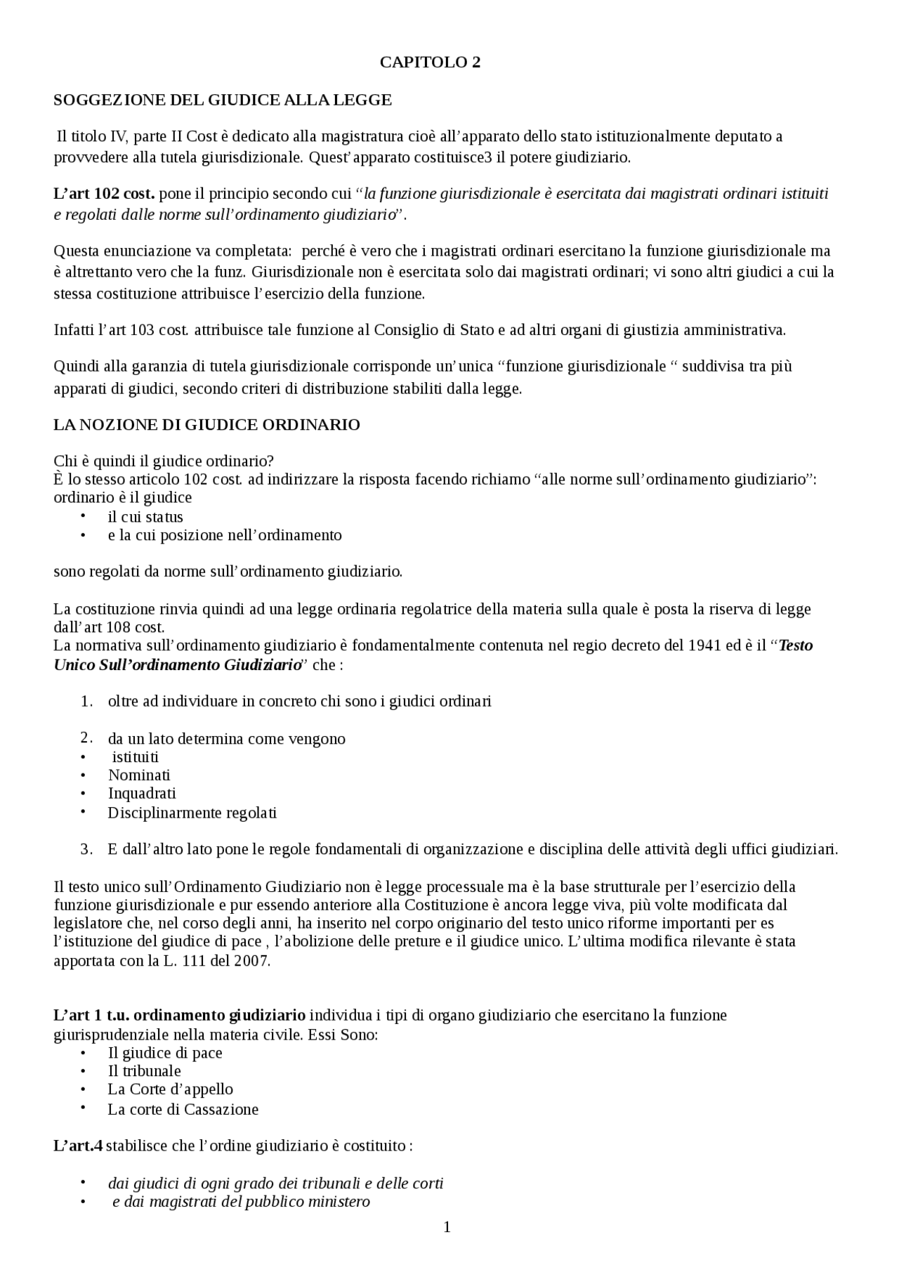 Riassunto Di Lineamenti Di Procedura Civile Sassani Cap2 Docsity