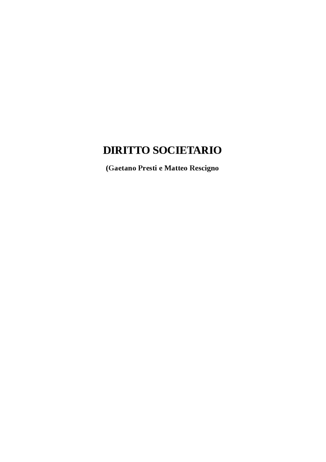 Nozioni Generali Di Diritto Societario Con Schemi Riassuntivi Appunti