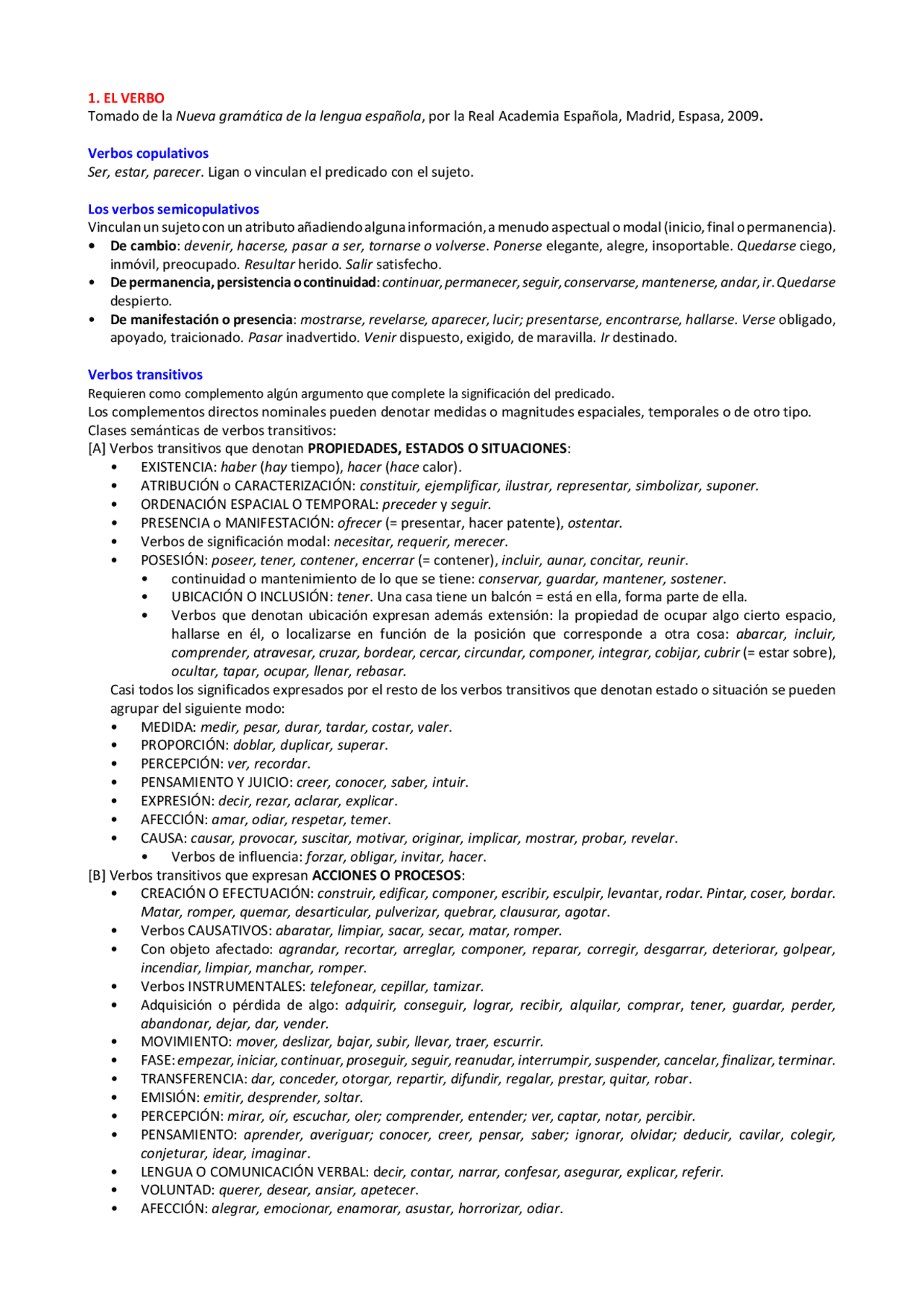 Verbo, funciones, complemento de régimen, complemento objeto directo - indirecto, preposicional ...