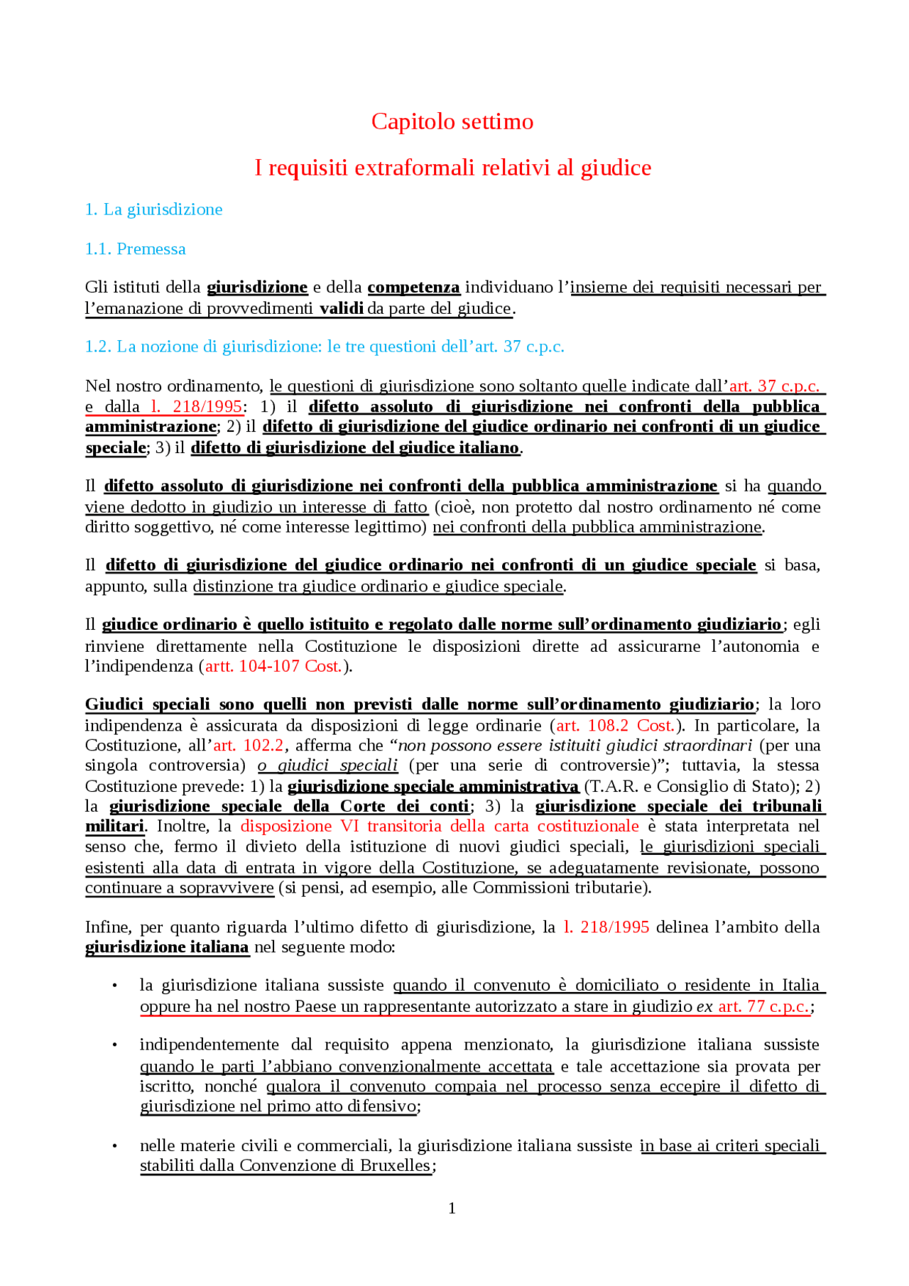 Capitolo Settimo Proto Pisani Docsity