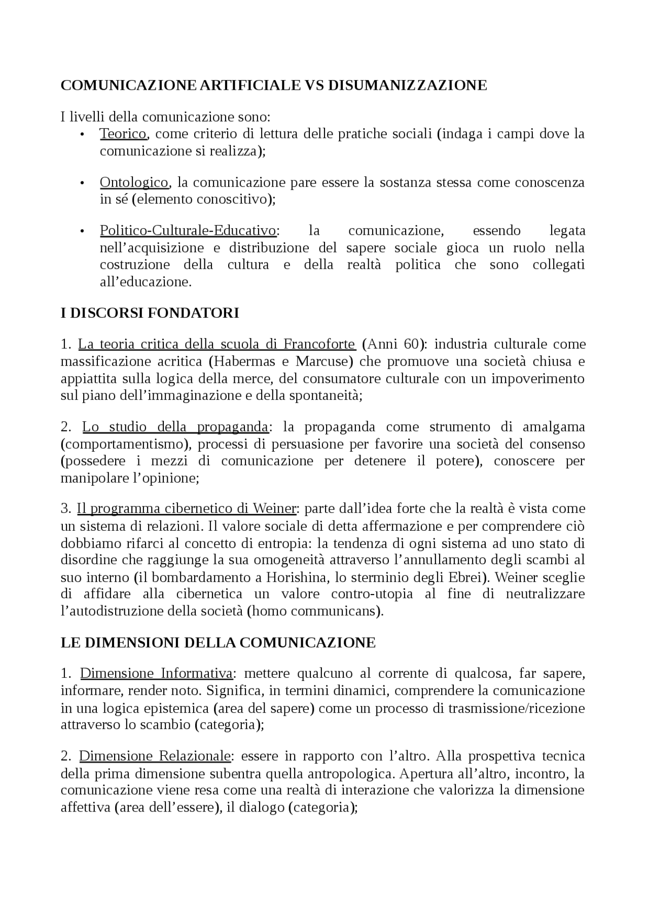Comunicazione Formativa Appunti Di Pedagogia Docsity