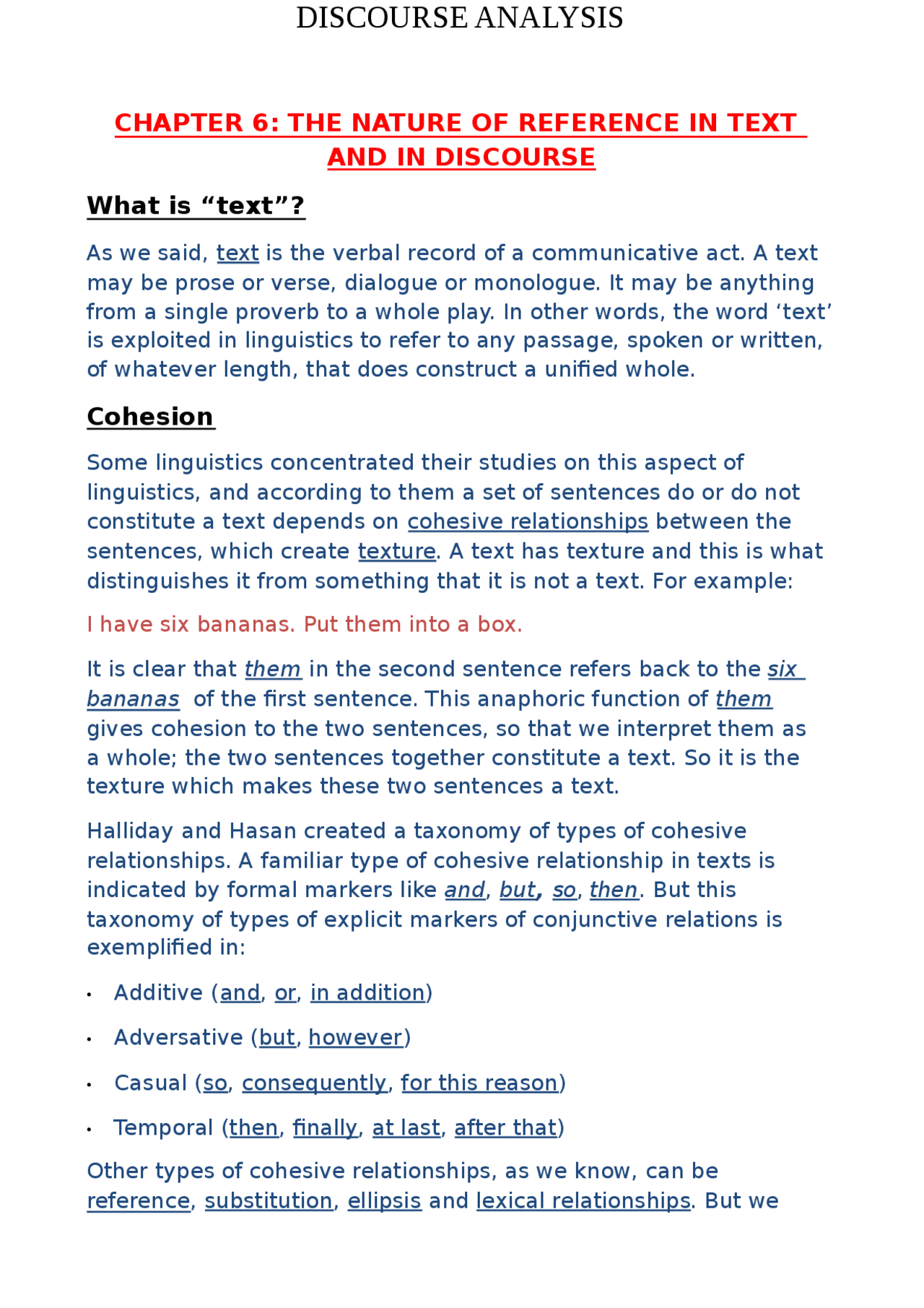 Discourse Analysis 2 Summaries Of Linguistica Inglese Docsity