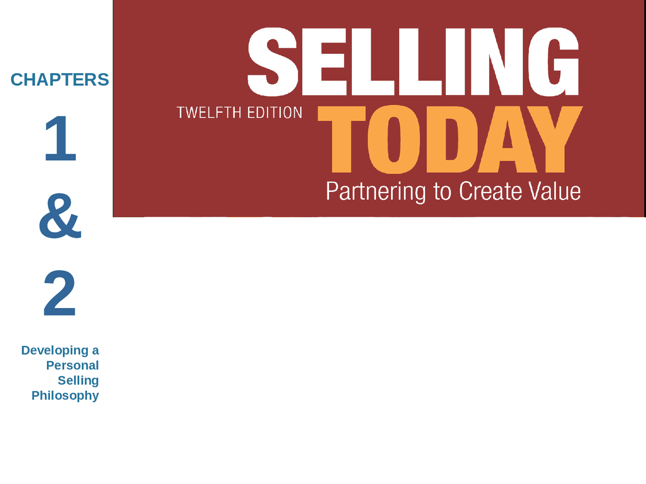 Lecture Slides For Developing A Personal Selling Philosophy Mkt 3427