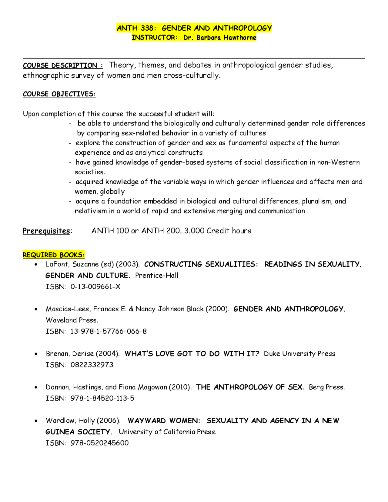 Gender and Anthropology: Exploring Theories and Cross-Cultural Roles ...