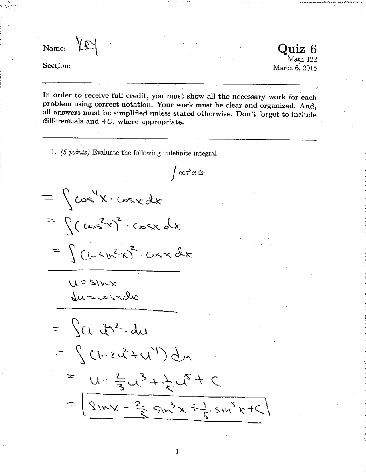 3 Solved Problems On Definite And Indefinite Integrals Quiz 6 Math