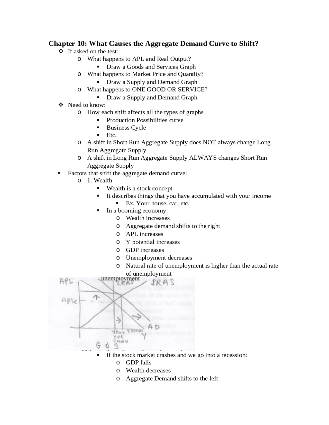 What Causes The Aggregate Demand Curve To Shift Notes Eco 2013