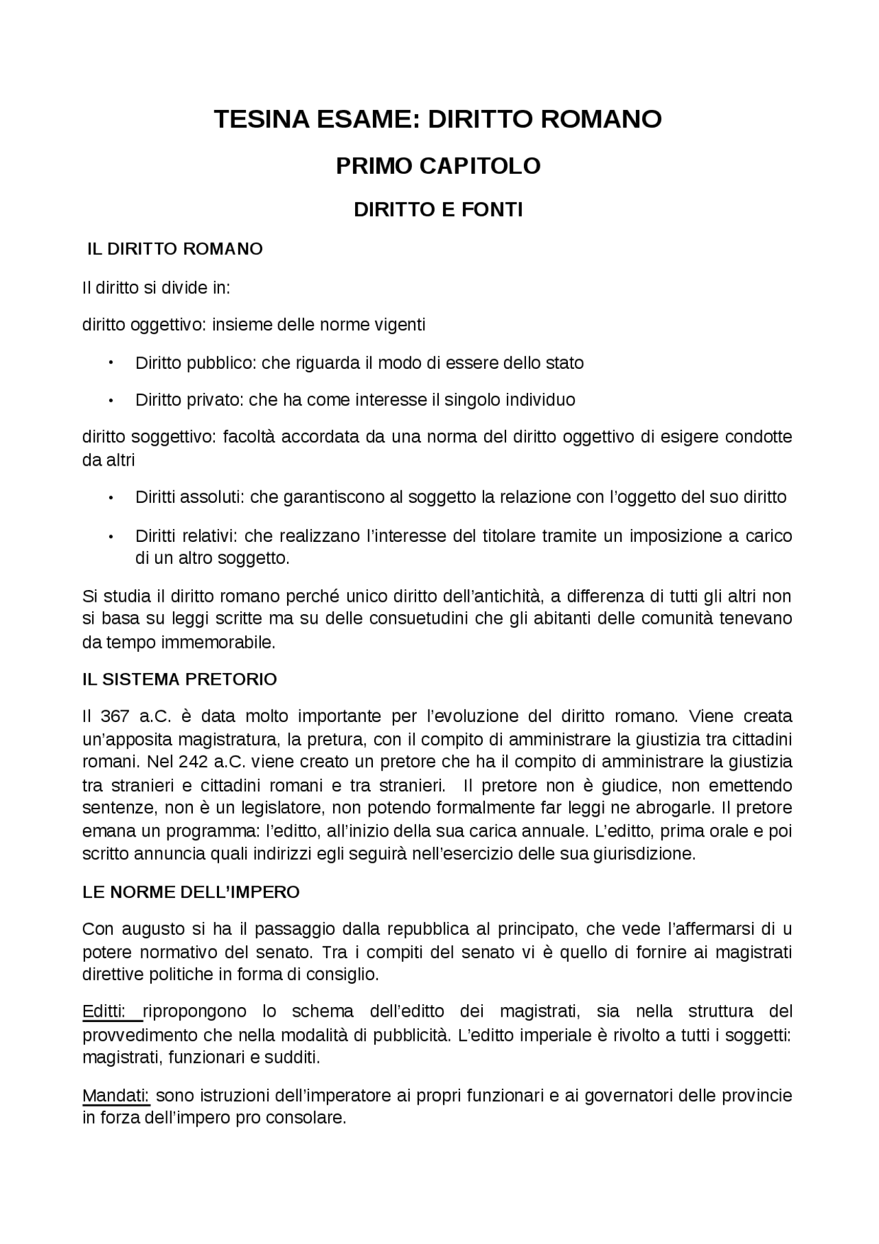 Appunti Di Diritto Romano Docsity