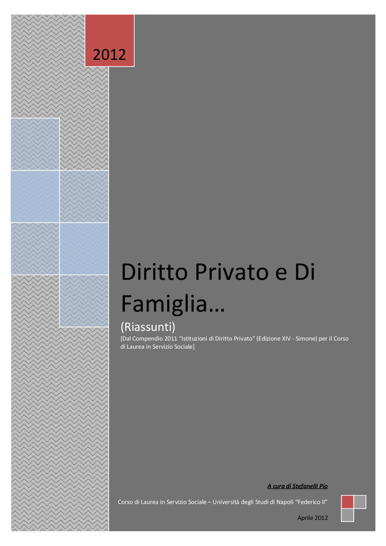Schema Di Diritto Privato E Di Famiglia Docsity