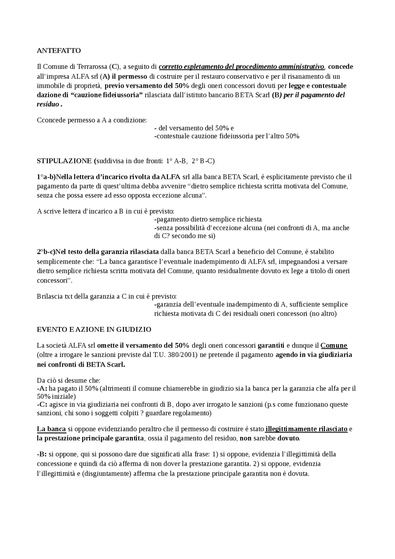 Analisi Dun Caso Di Diritto Civile Docsity