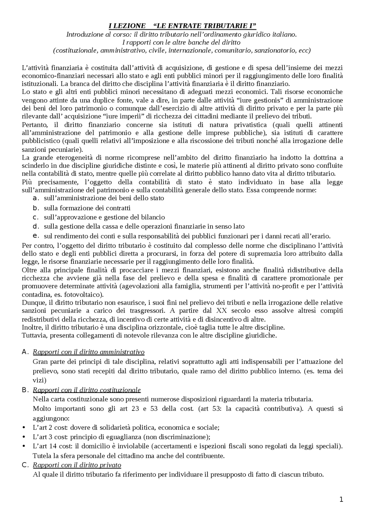 Schemi Di Diritto Tributario Docsity