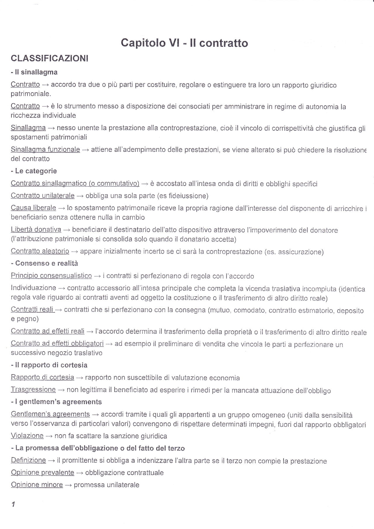 Riassunto Il Contratto Calvo Ciatti Cap 6 Parte 1 Docsity