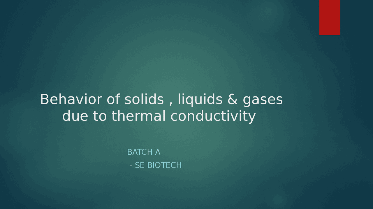 Conduction in solids - Docsity