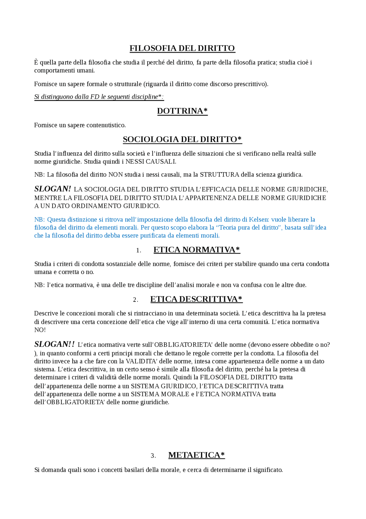Schemi Per Lesame Di Filosofia Del Diritto Docsity