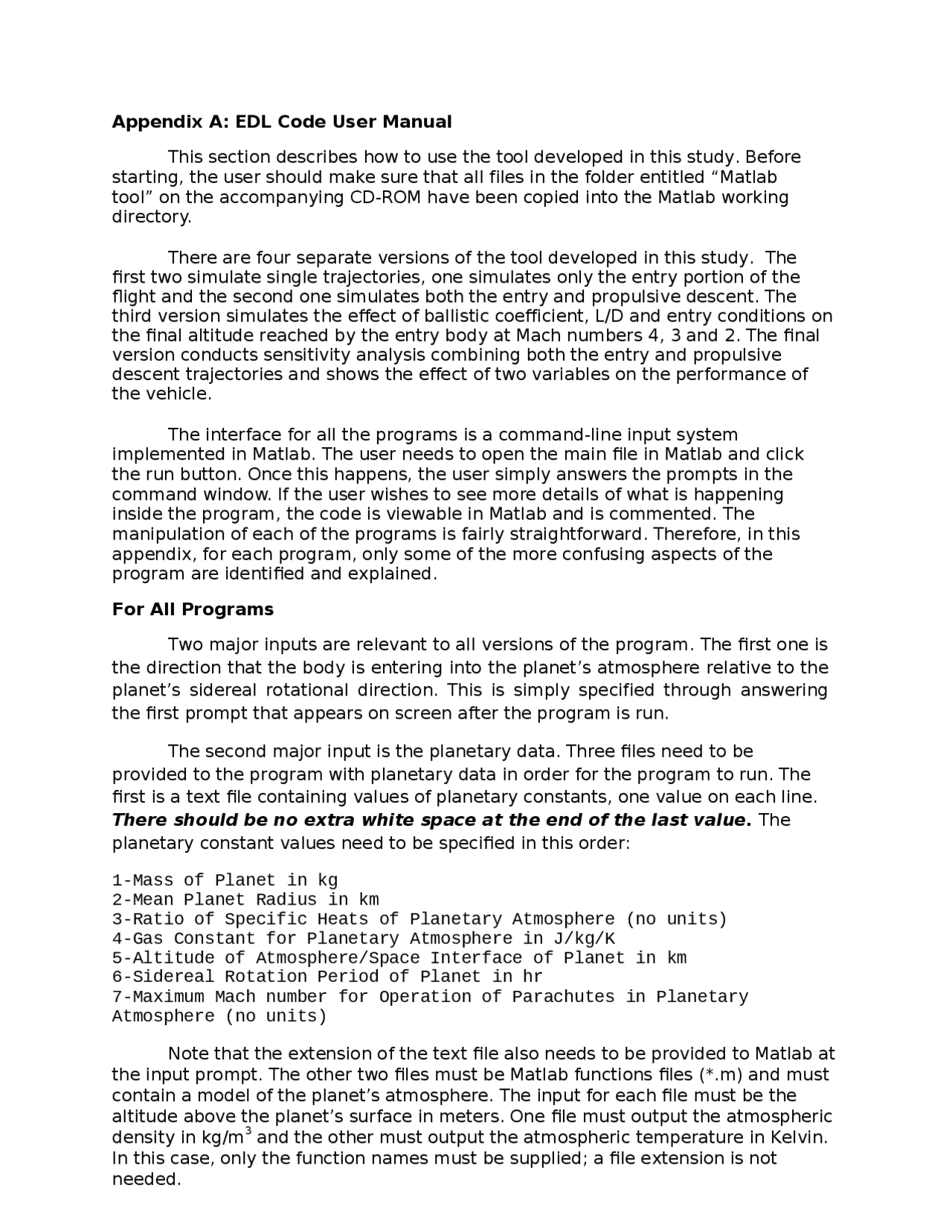 Appendix a - Docsity