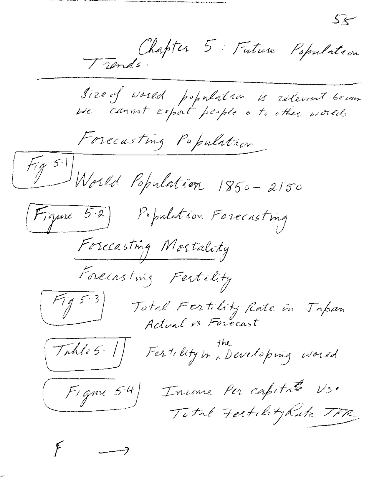 Handwritten Notes On The Future Population Trends Econ 432 Docsity