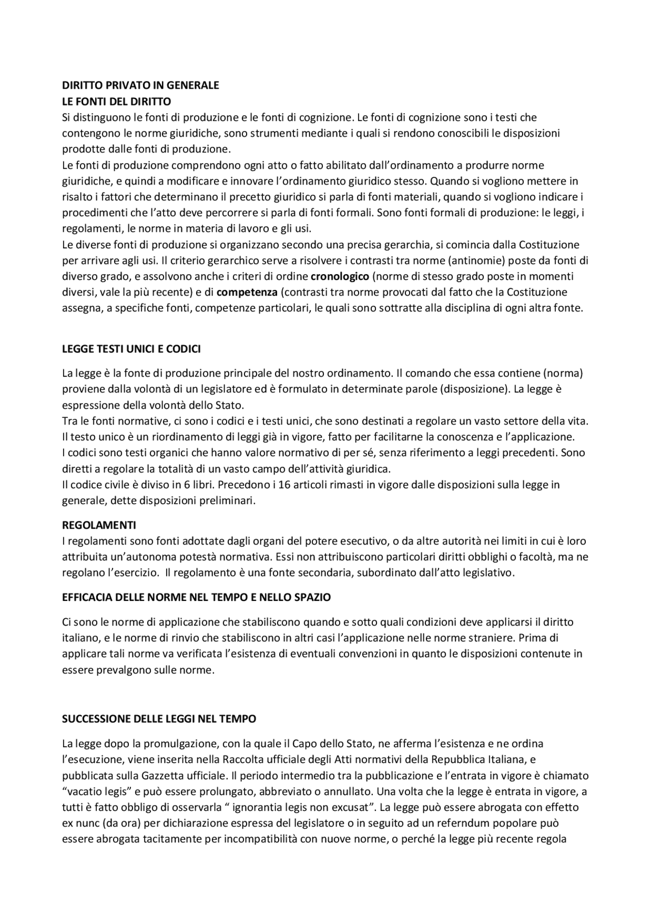 Riassunto Trabucchi Diritto Privato Docsity