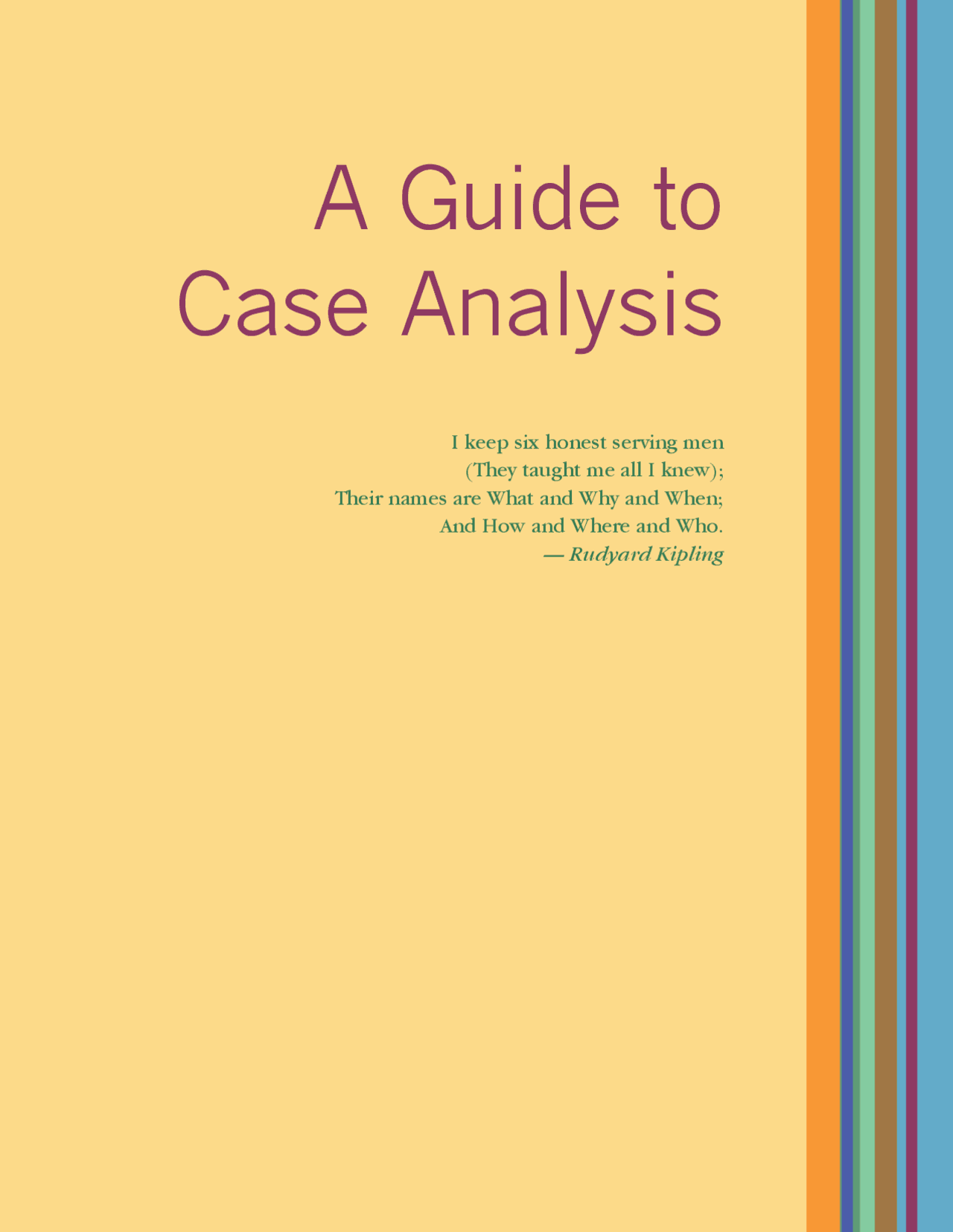 Case analysis guide - Docsity