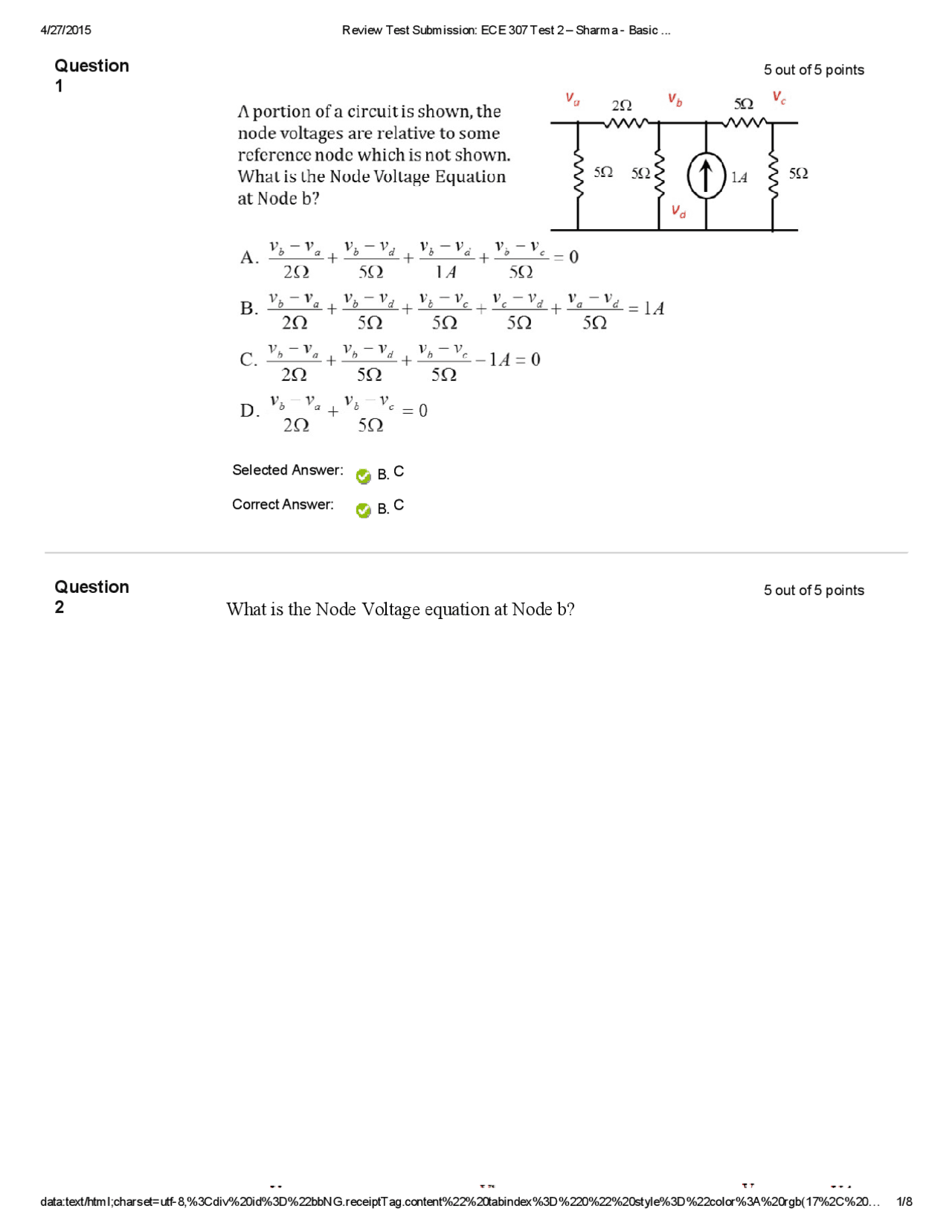 Exam 2 With Answer Key Basic Electronics Engineering E C E 307