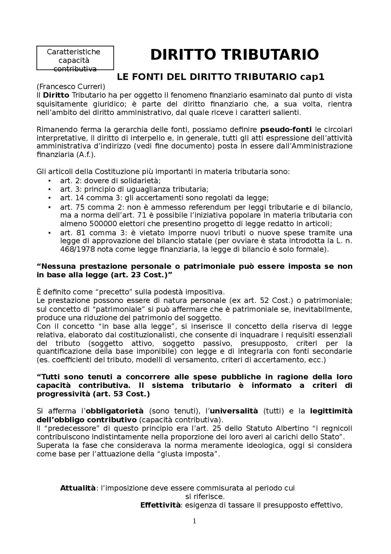 Appunti Di Diritto Tributario Docsity