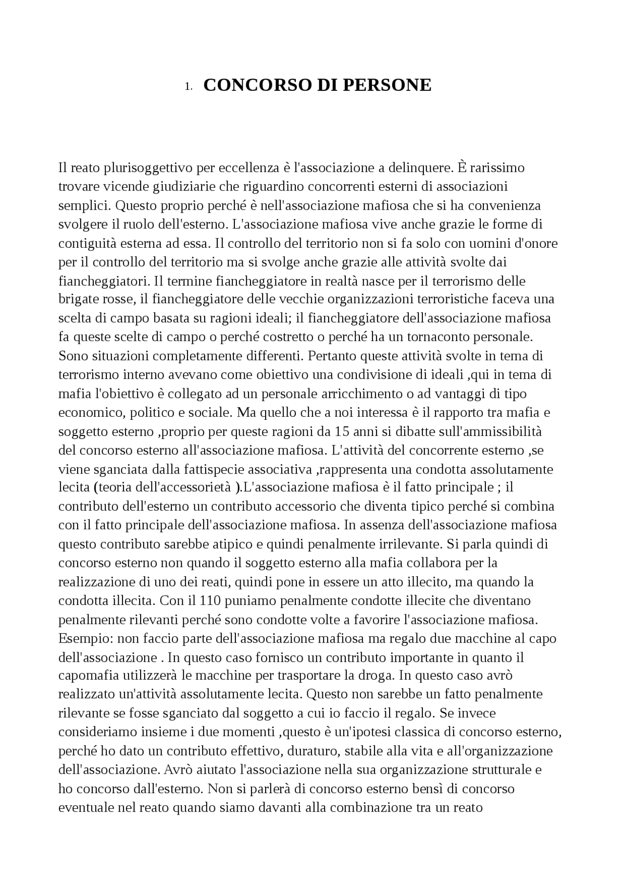 Schema Concorso Di Persone Docsity