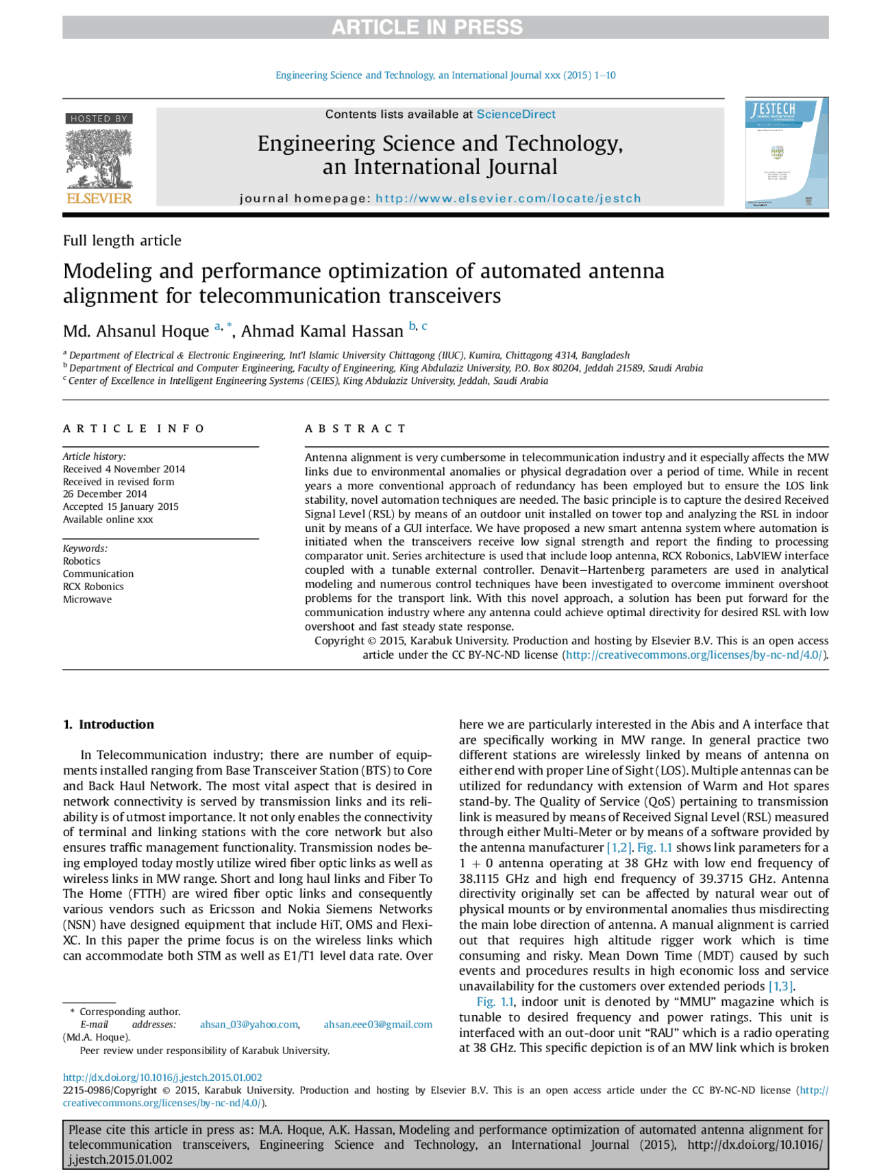 Modeling And Performance Optimization Of Antenna Docsity