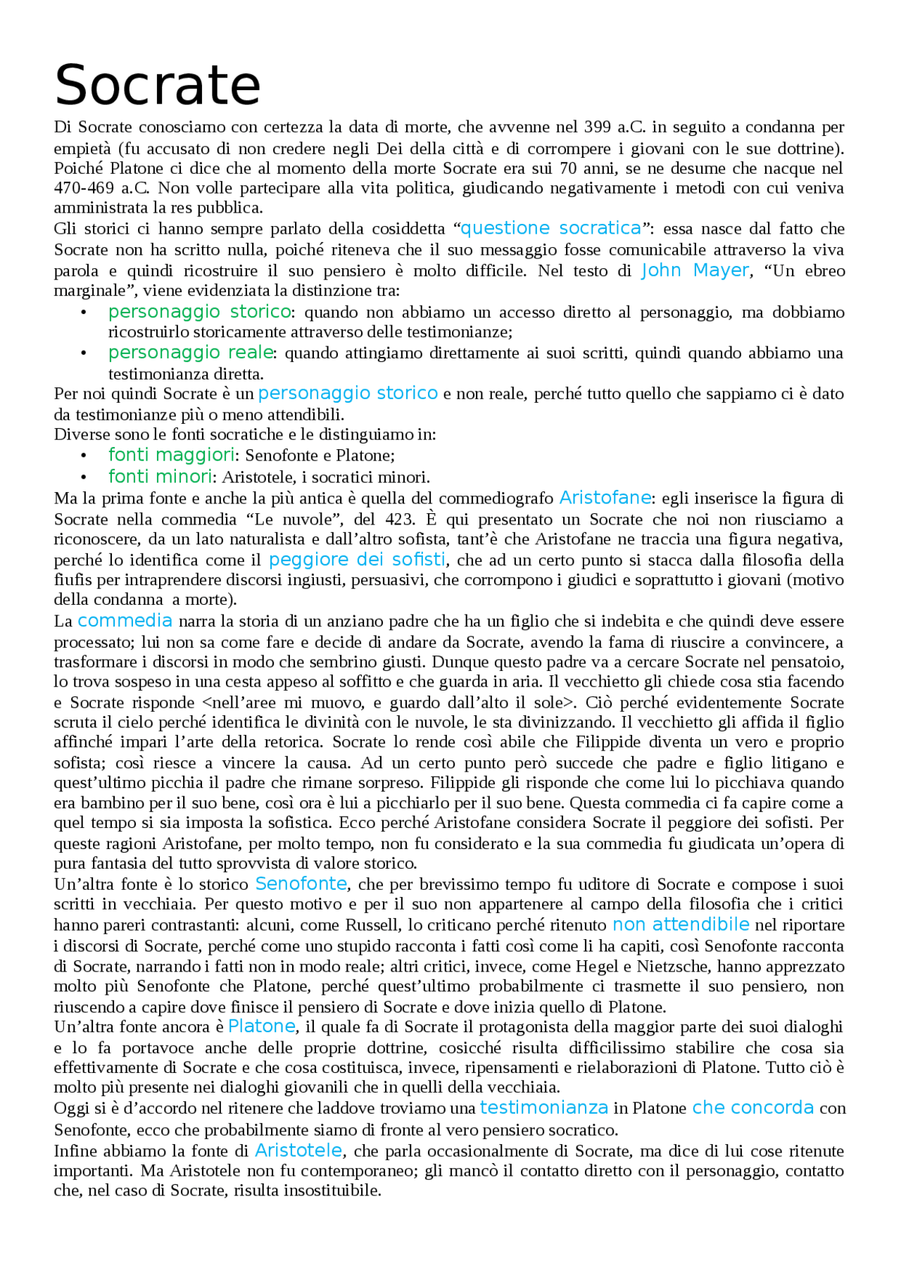 Appunti Su Socrate Docsity
