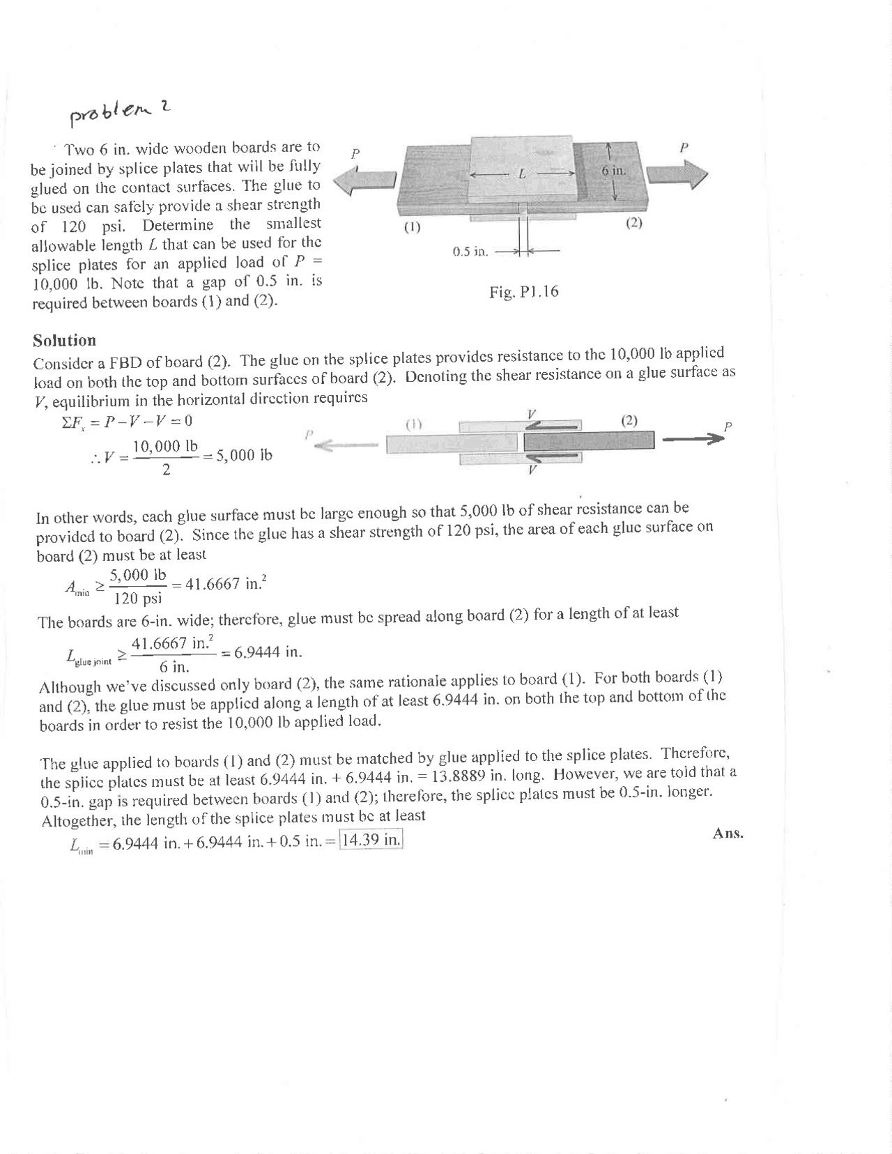 Midterm Solved Problems - Strength of Materials | CME 203 | Exams Civil Engineering | Docsity