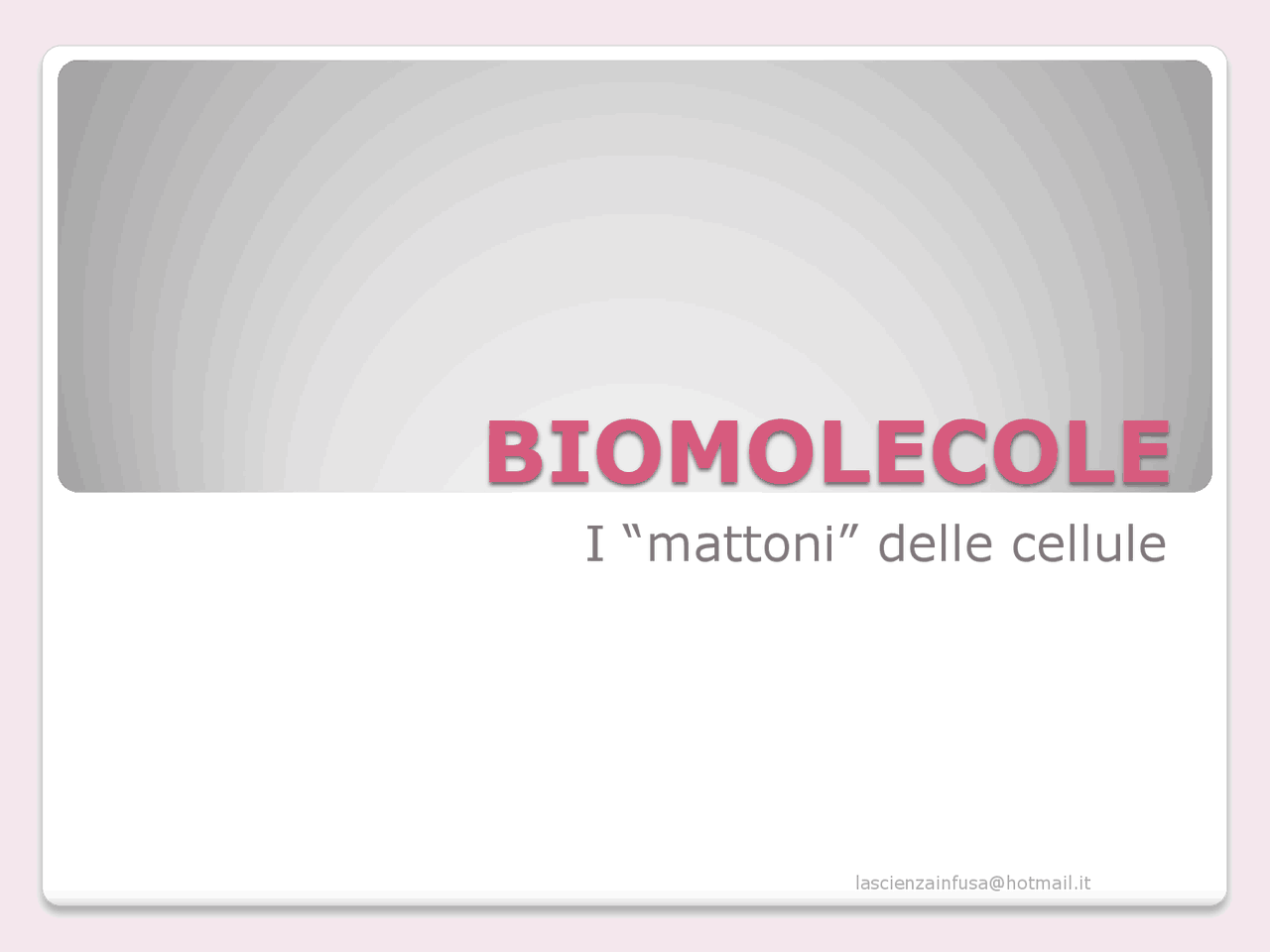 Appunti Sulle Sulle Biomolecole Docsity