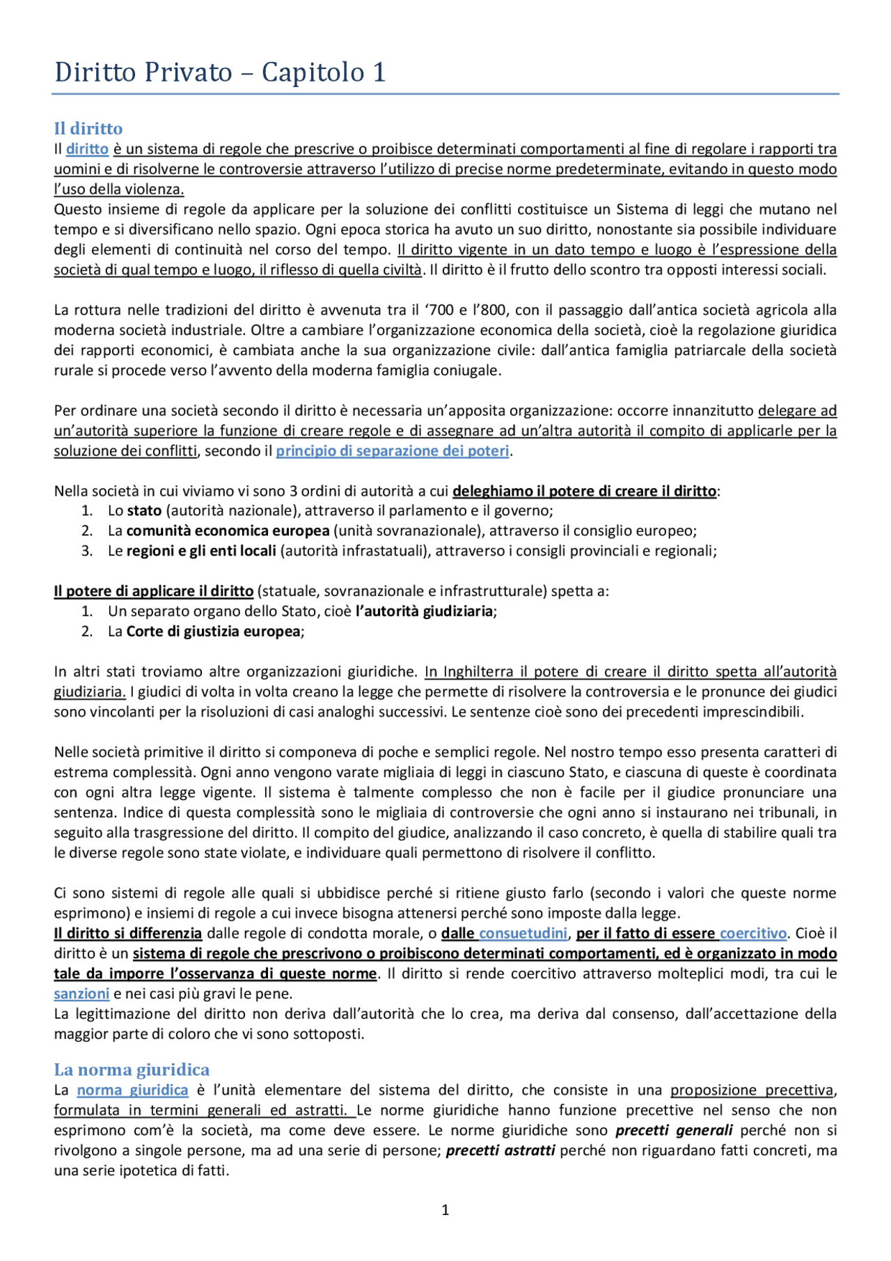 Diritto Privato Riassunto Completo Docsity