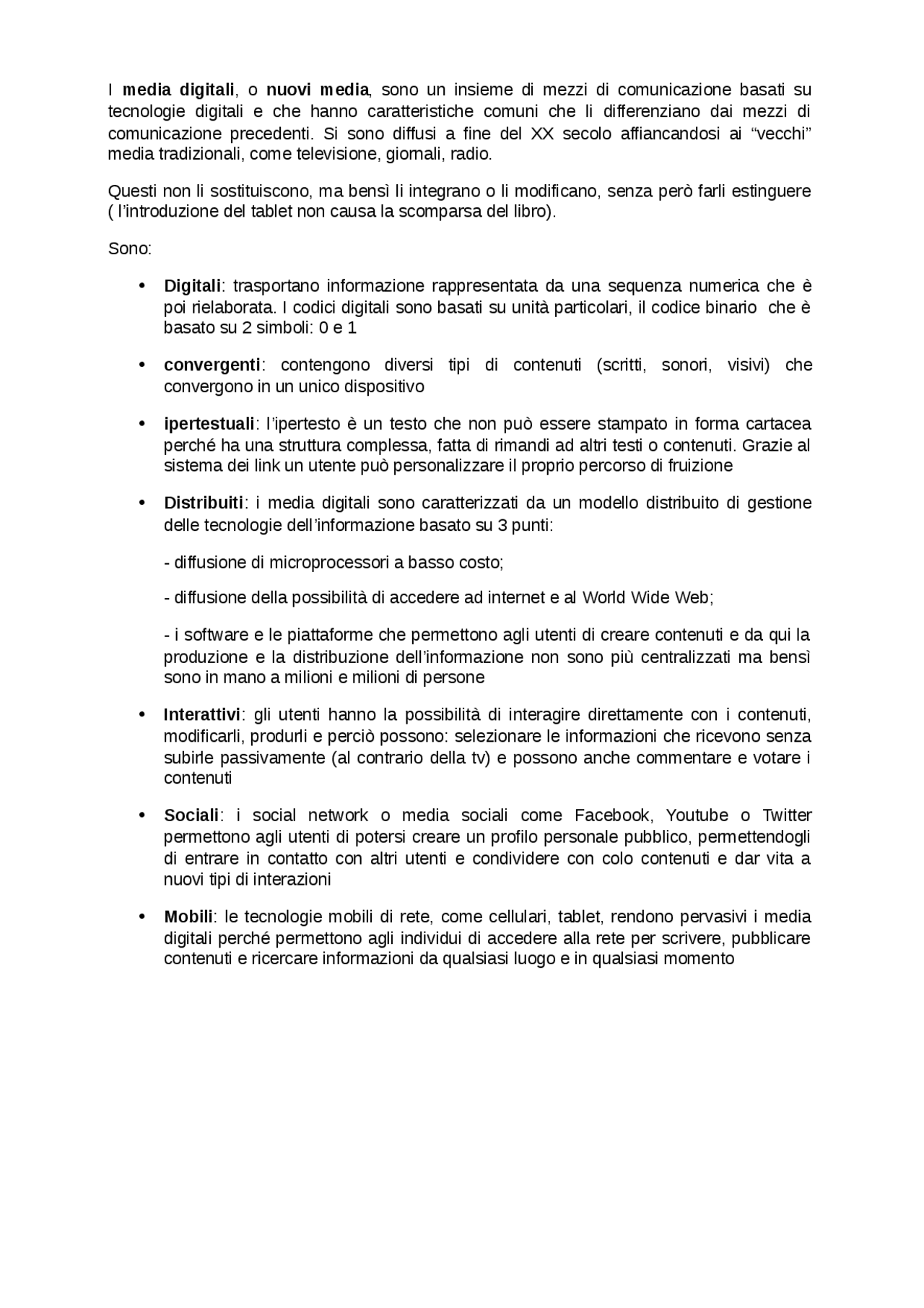 Introduzione Ai Media Digitali Docsity