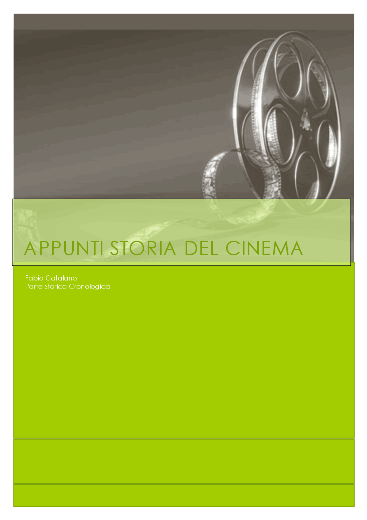 Cinema Appunti Storia Docsity