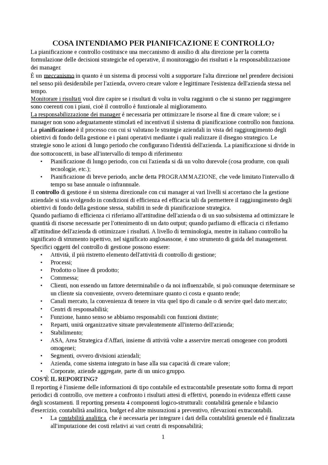 Programmazione E Controllo Garrison Mcgraw Hill Docsity