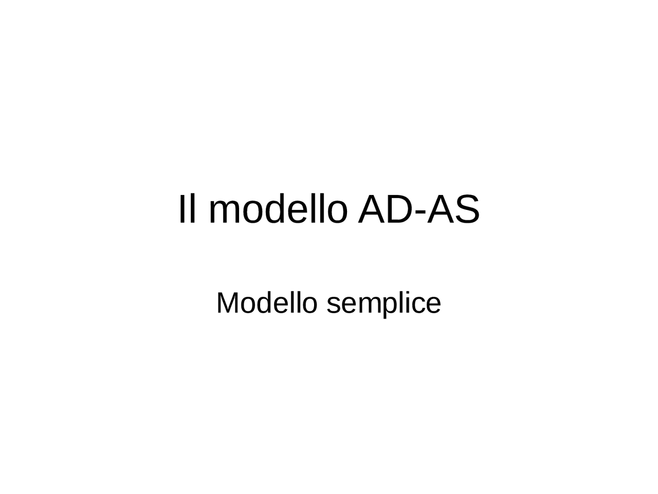 Il Modello Ad As Docsity