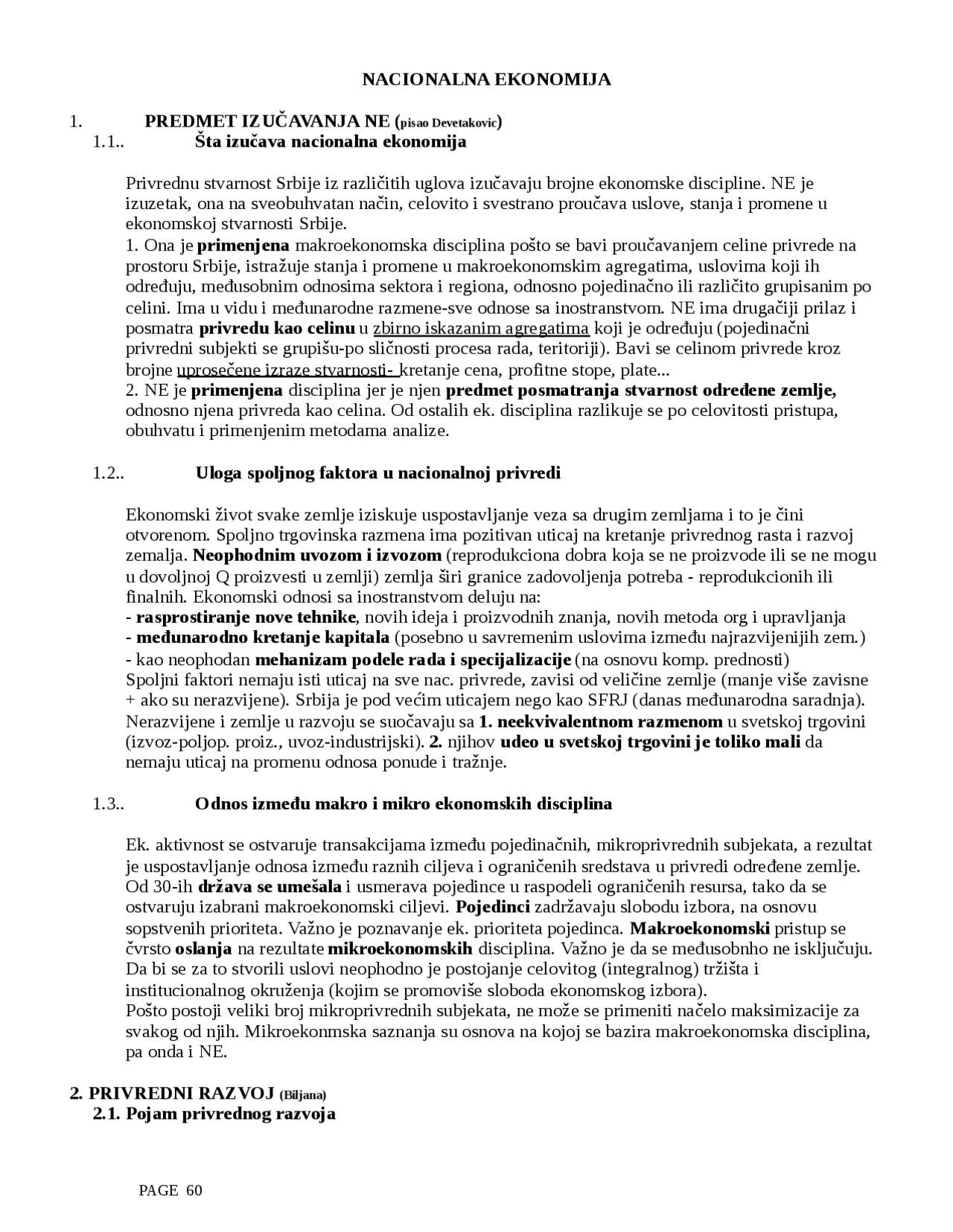 Skripta iz nacionalne ekonomije | Rezime' predlog Ekonomija - Docsity