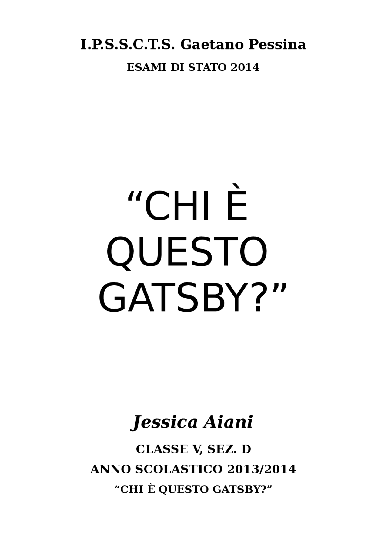 Il Grande Gatsby Docsity