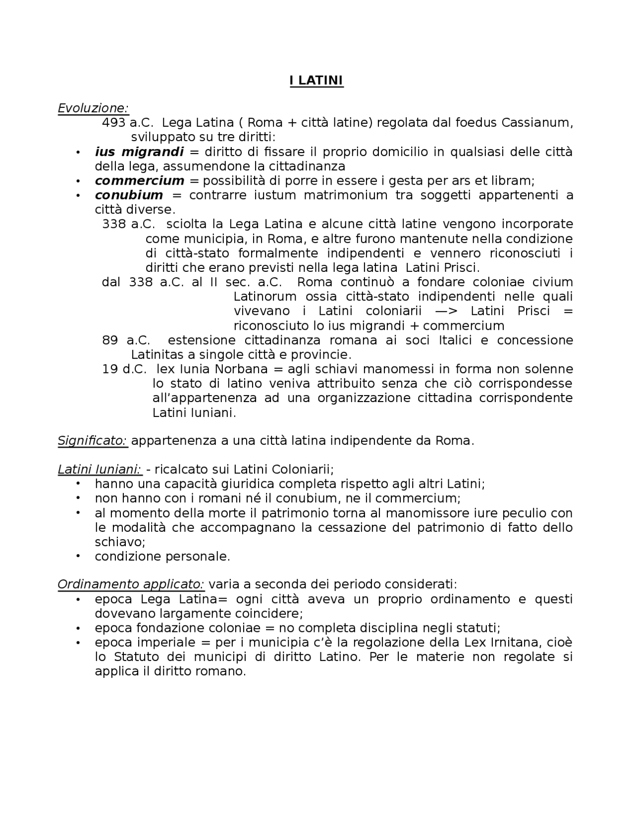 Schemi di istituzioni di diritto romano - 1 - Docsity