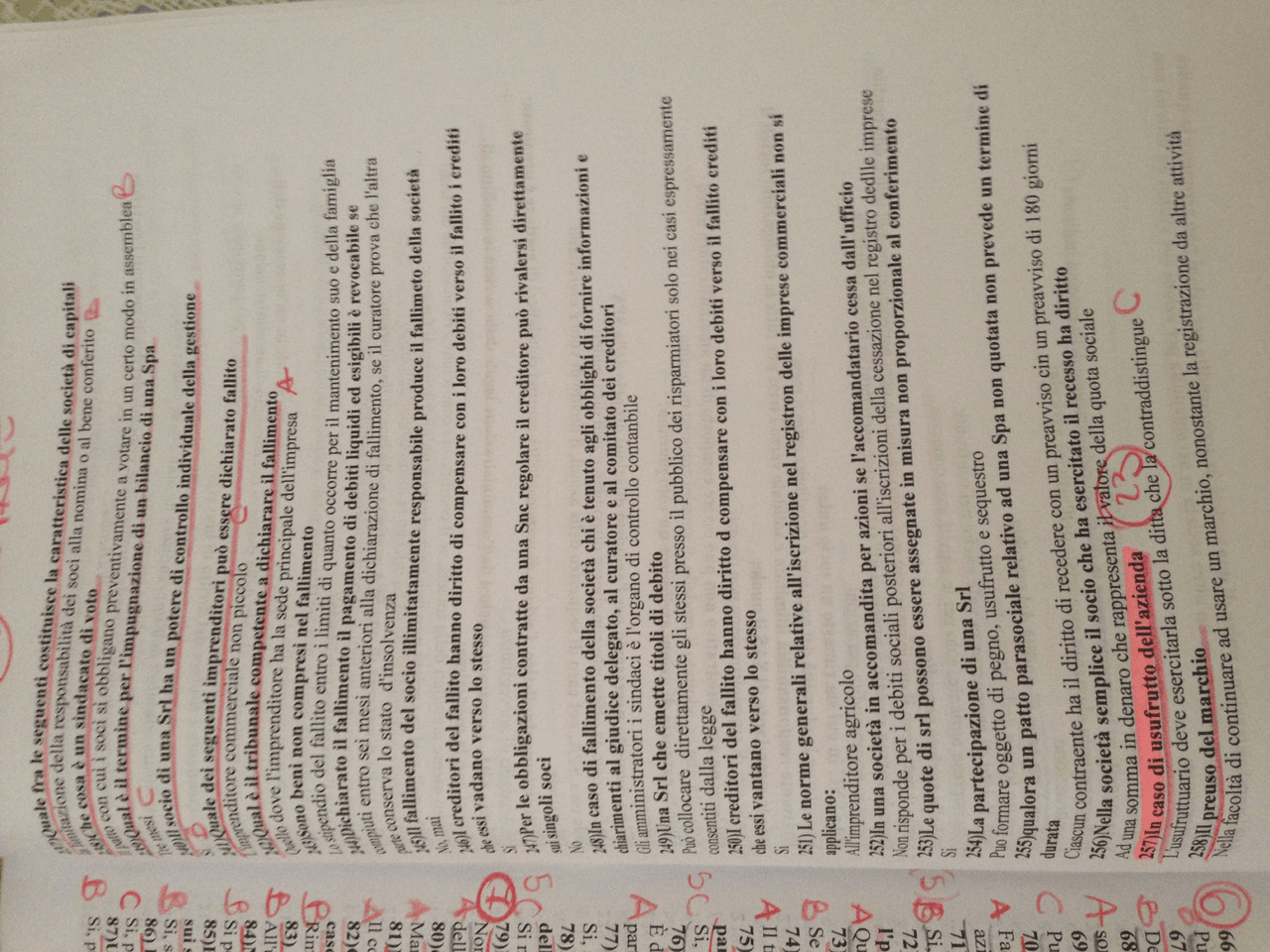 Quiz Diritto Commerciale Docsity