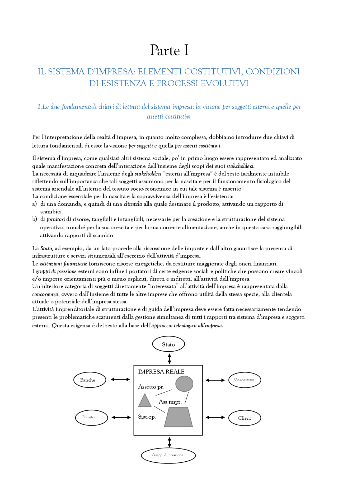 Riassunto Parte I Ii Ciampi Docsity
