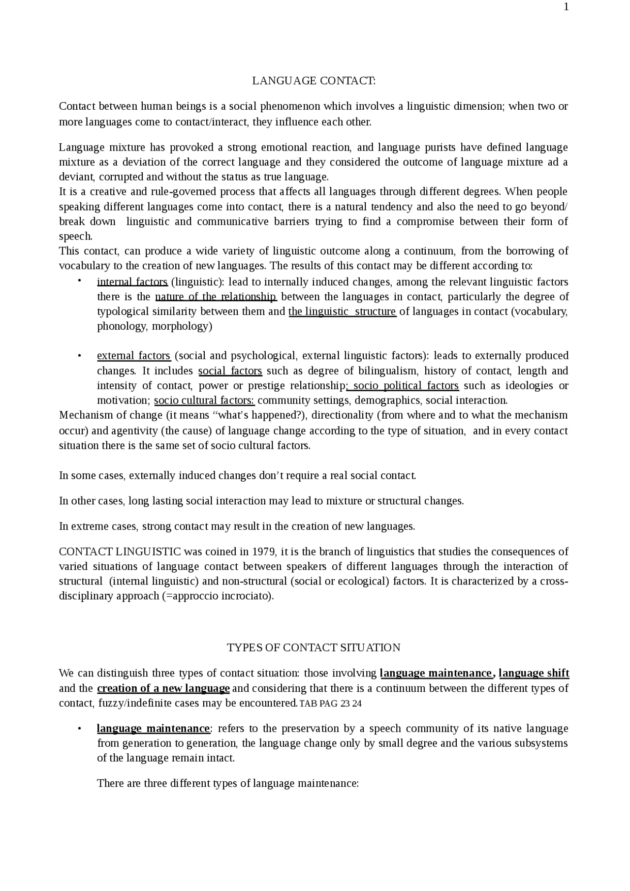 English as a contact language - Docsity