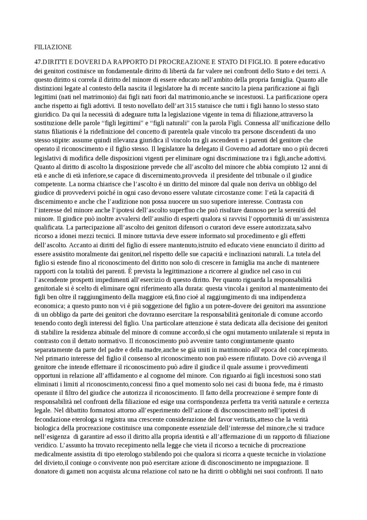 Filiazione Docsity