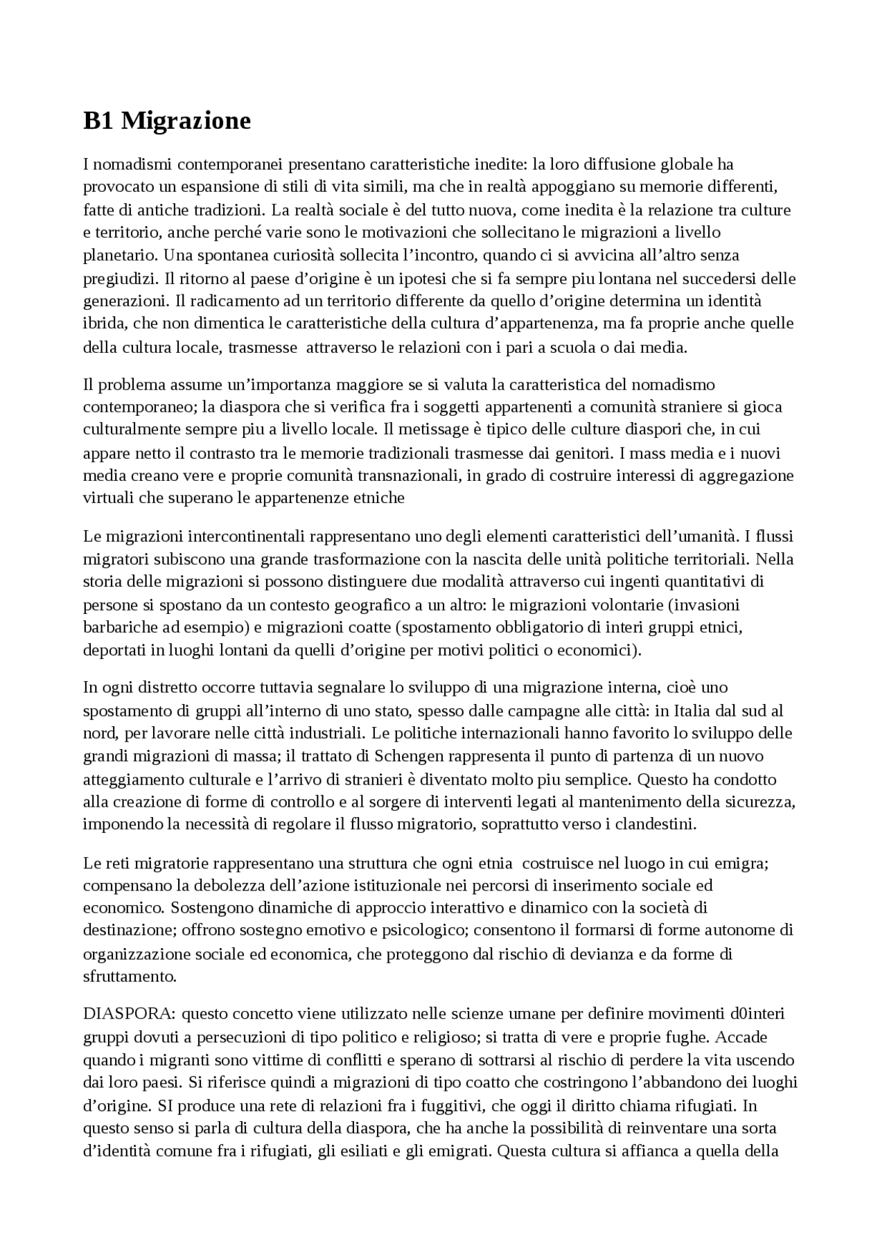 B1 Migrazione Docsity