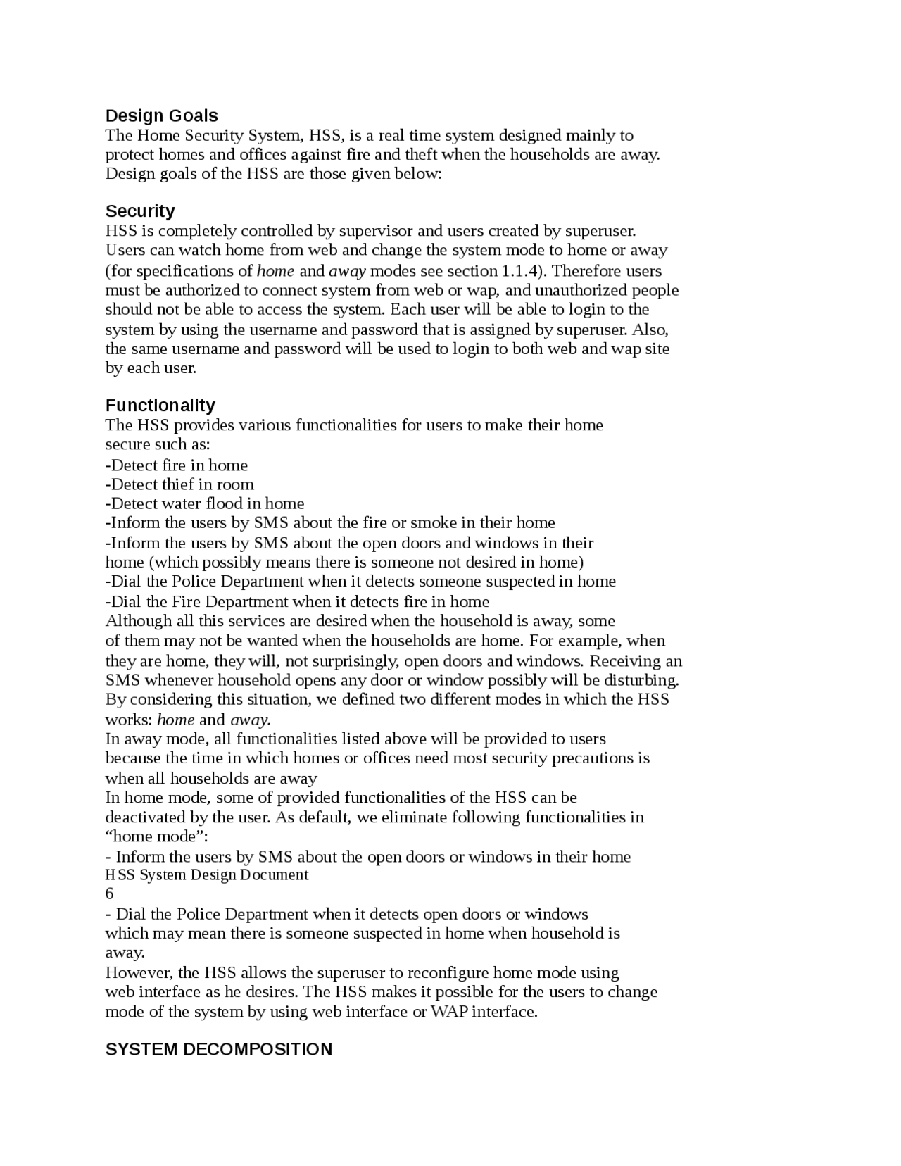 System Desing Docment Docsity