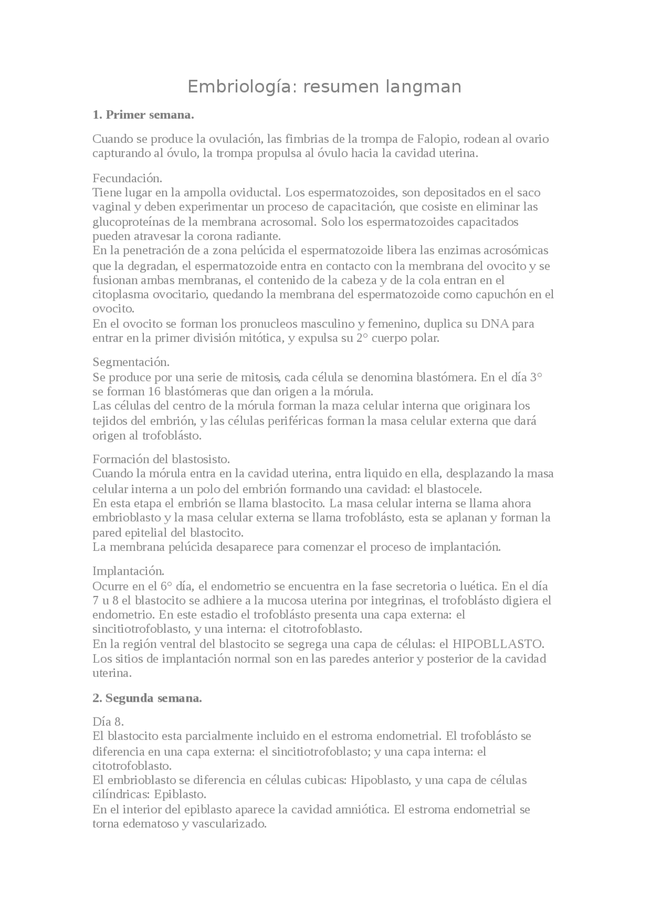 Resumen Langman Resúmenes De Biología Docsity