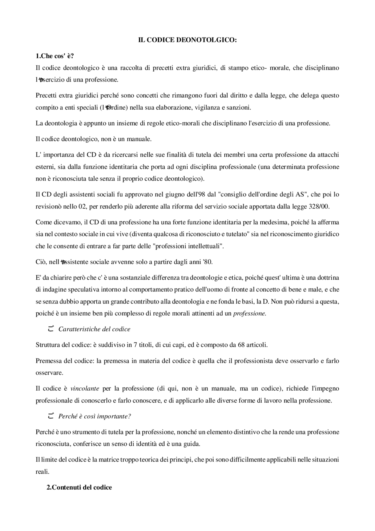 Codice Deontologico Docsity