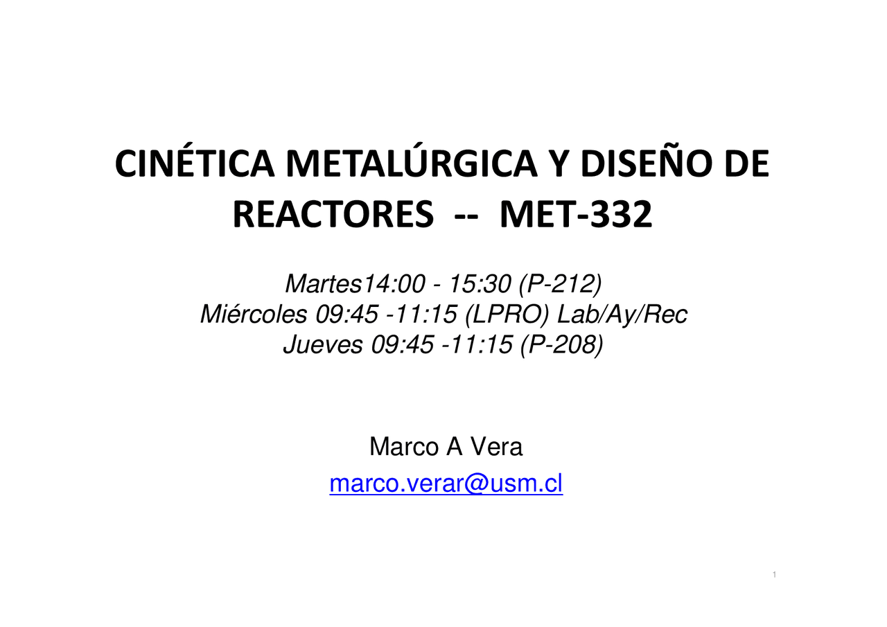 Diseño De Reactores Docsity
