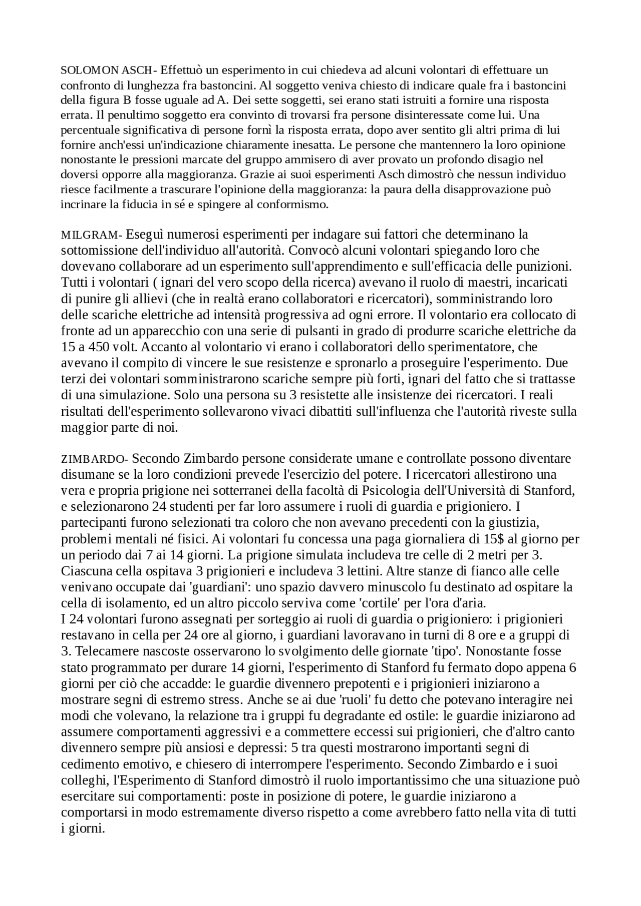 Esperimenti Da Ricordare Appunti Di Psicologia Generale Docsity