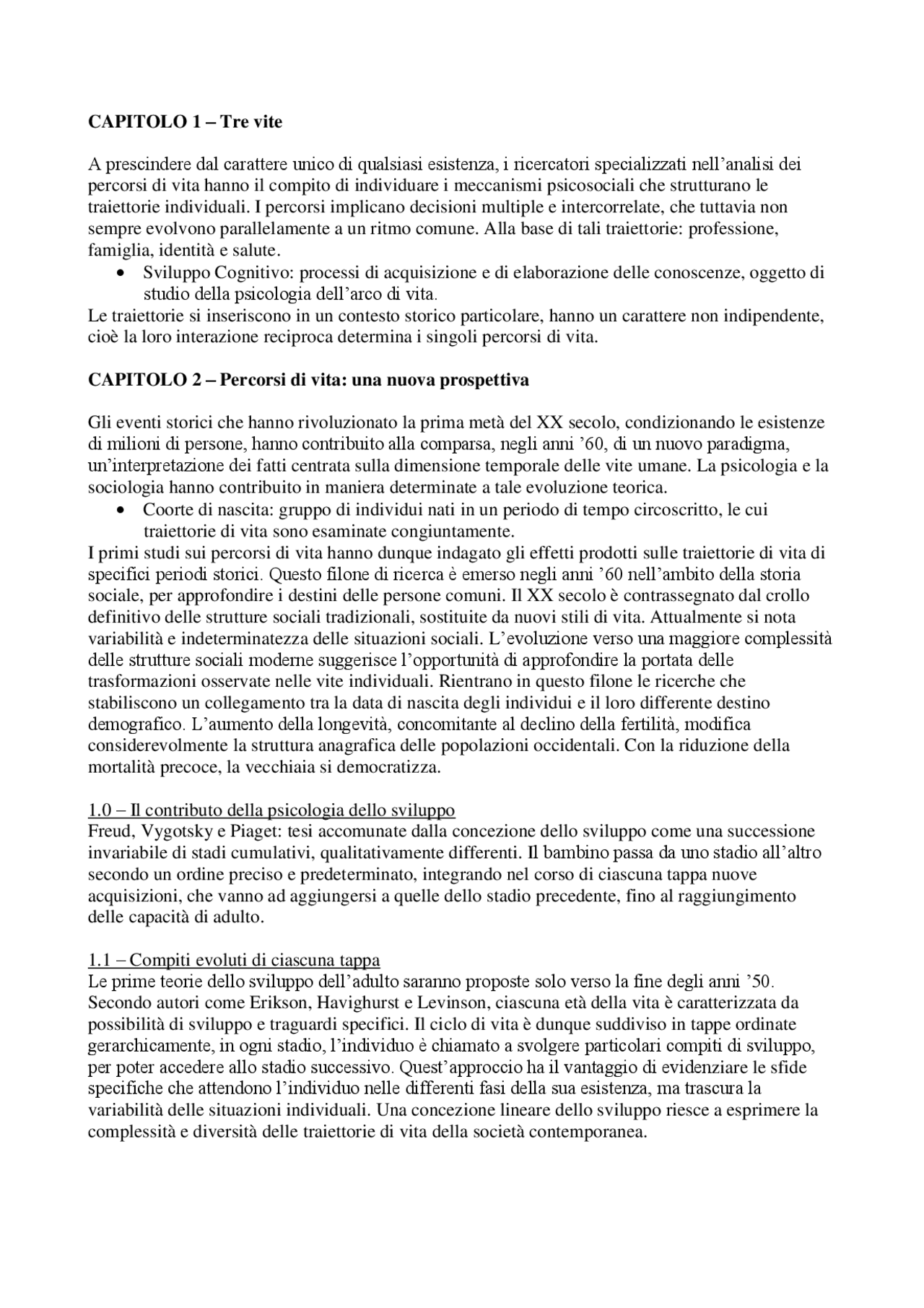 I Percorsi Di Vita Docsity
