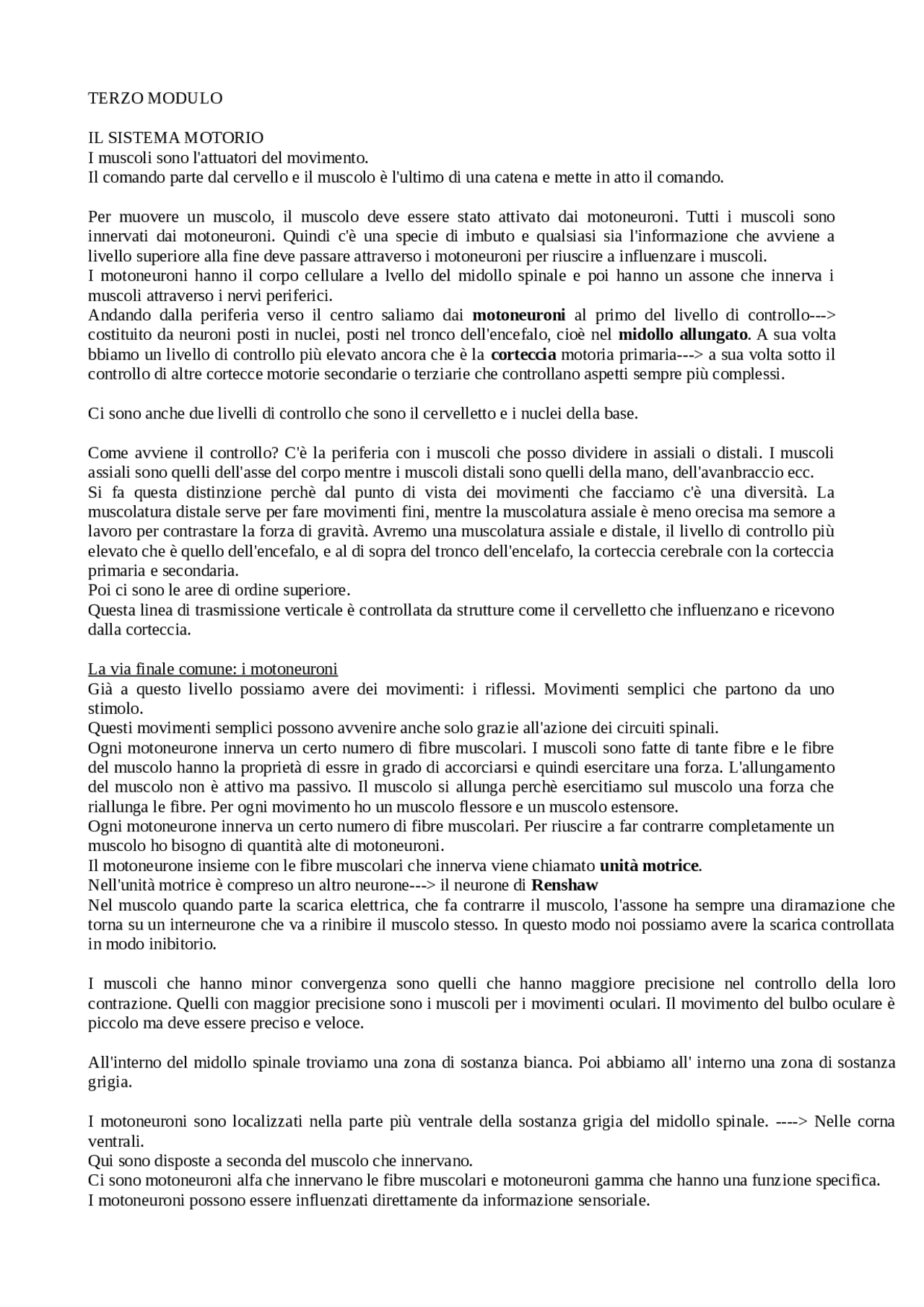 Appunti terzo modulo psicobiologia | Appunti di Fondamenti Anatomo-fisiologici dell'Attività ...