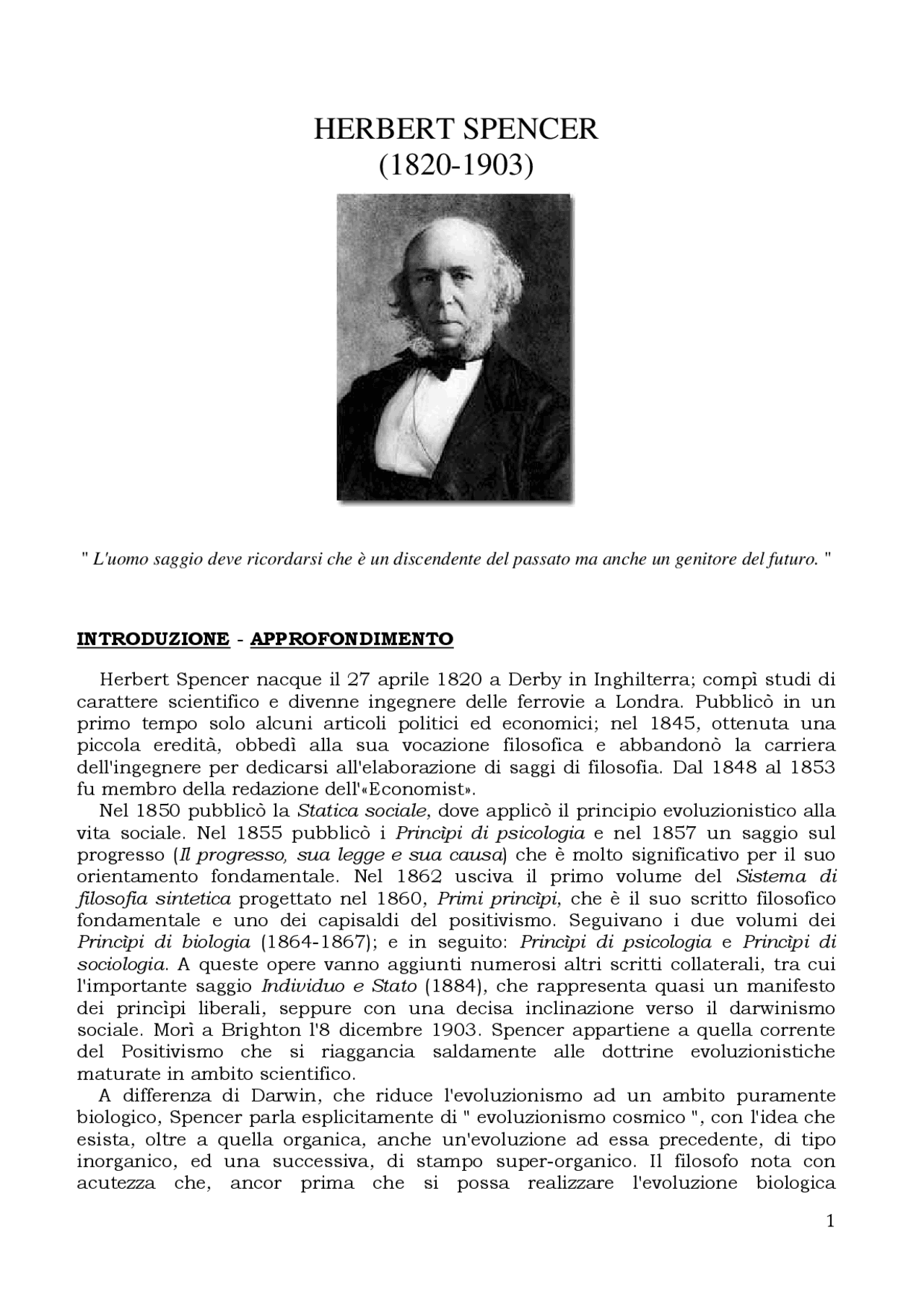 Spencer Comte Durkheim Docsity