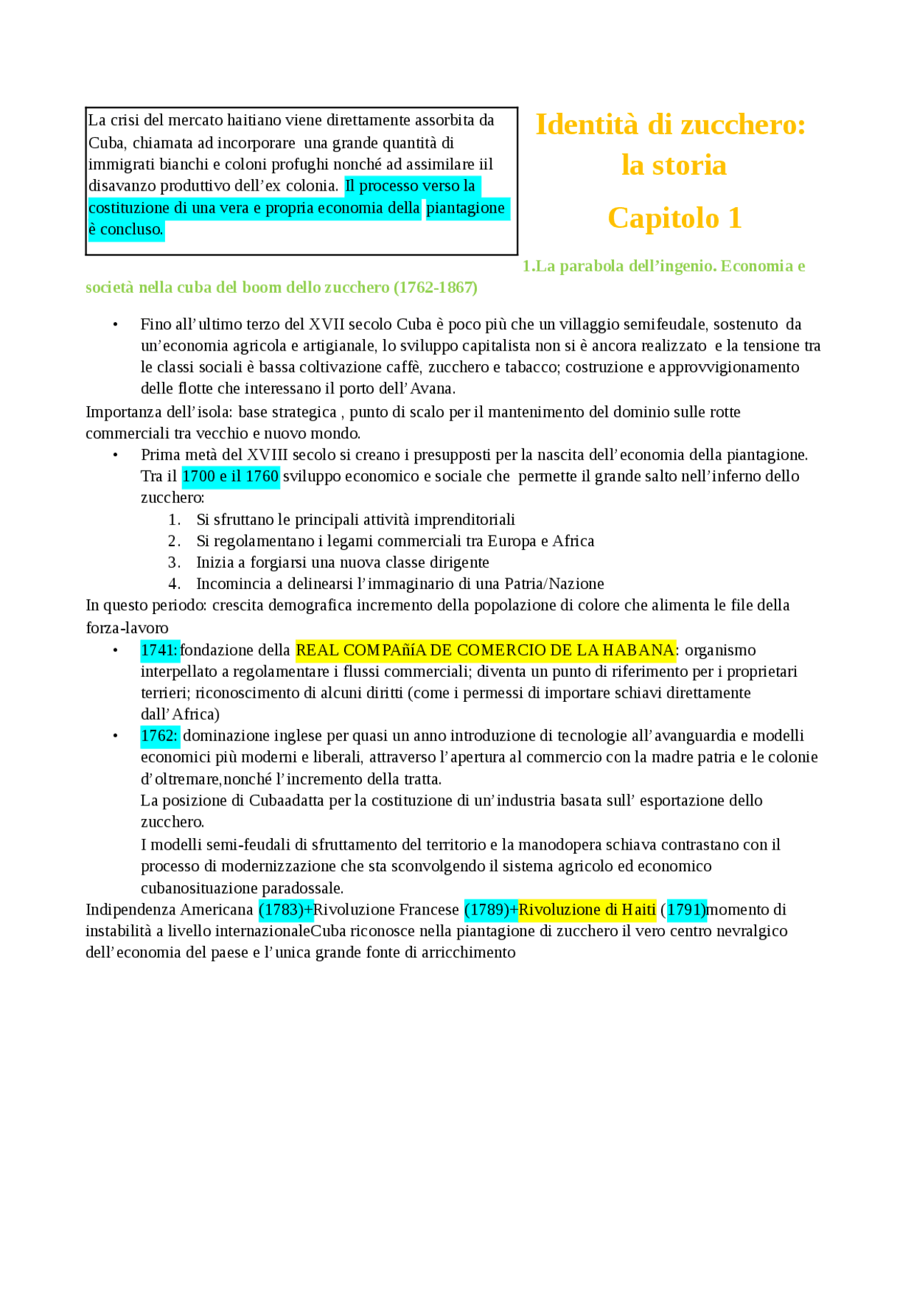 Identità Di Zucchero La Storia Docsity